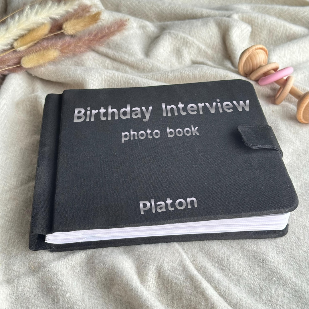 Birthday Interview Photo Book, Childhood Memory Book, Personalized Baby ...