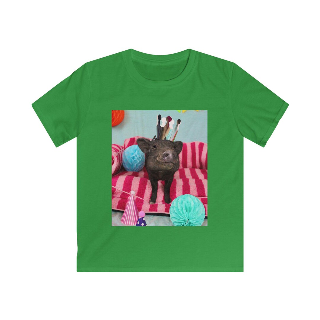 Chucky Pig in Crown Kids Tee | Crowned Piglet Illustration, Fun ...