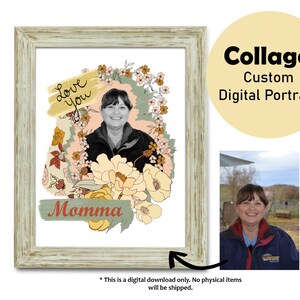 Custom Portrait Collage, Digital Portrait Collage, Personalized ...