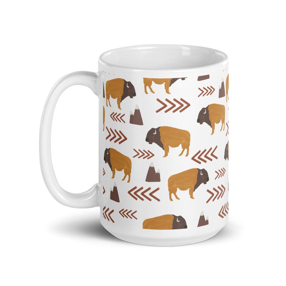 Bison Coffee Mug, Buffalo Mug, Buffalo Coffee Mug, Outdoorsy Mug ...