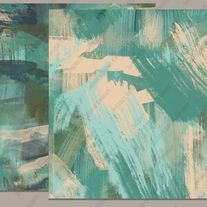 Blue Abstract 12x12 Inch Digital Paper, Abstract Painting Digital Paper ...