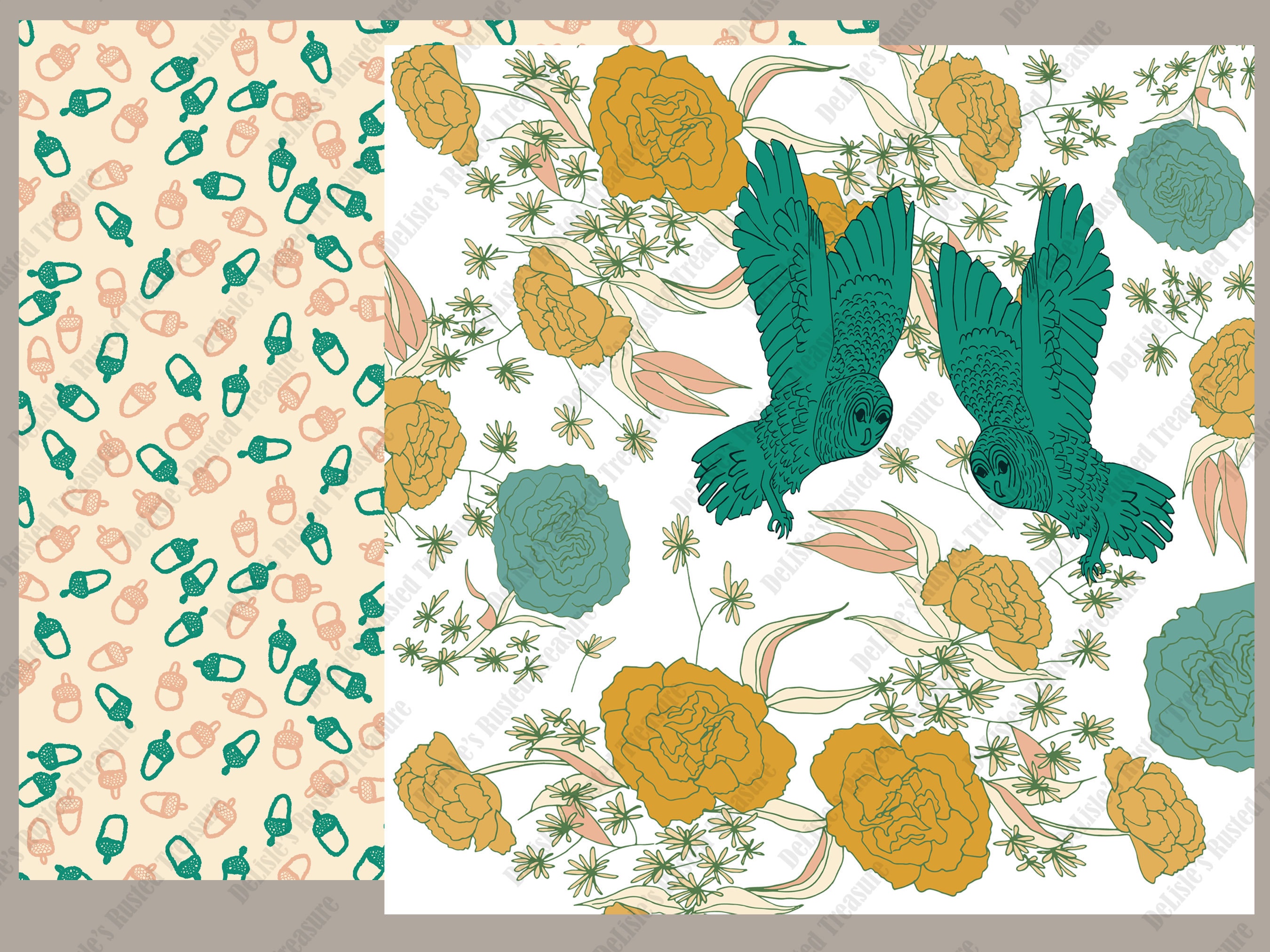 Woodland Digital Paper Bundle, Forest Animals Printables, Digital ...