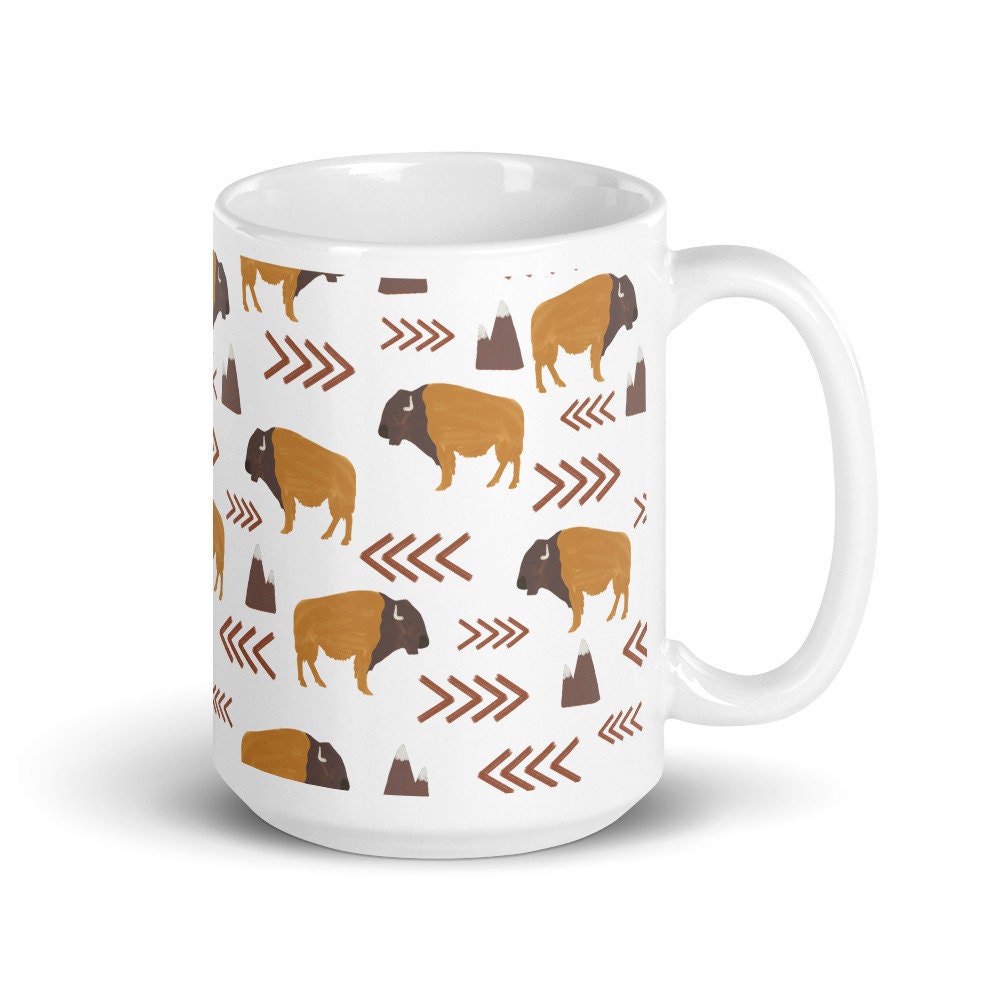 Bison Coffee Mug, Buffalo Mug, Buffalo Coffee Mug, Outdoorsy Mug ...