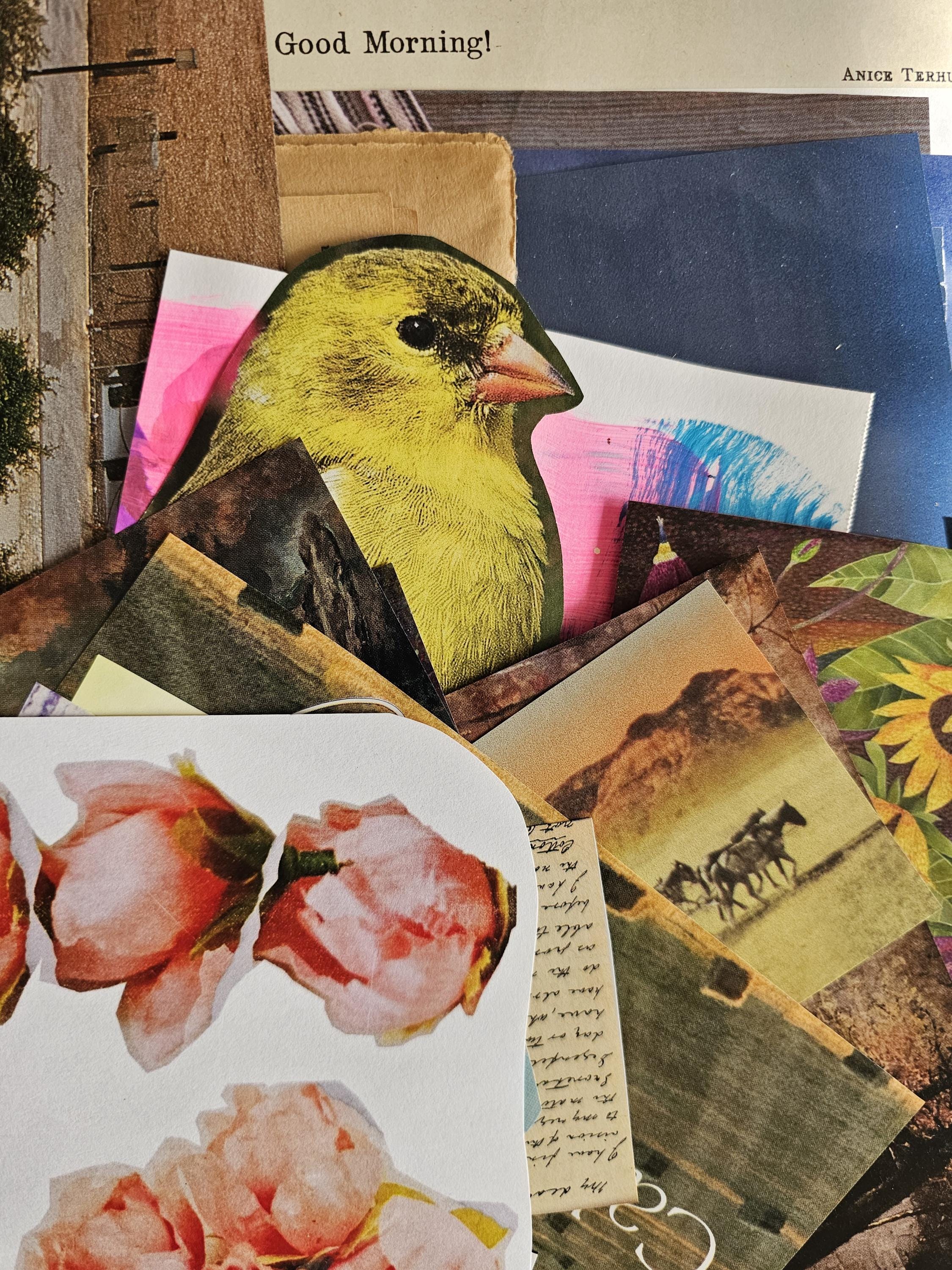 Junk Journal Collage Kit 50+ Unique Vintage and Hand Crafted Papers ...