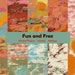 Fun and Free Collection Digital Paper 12x12 Inch, Digital Collage Paper ...