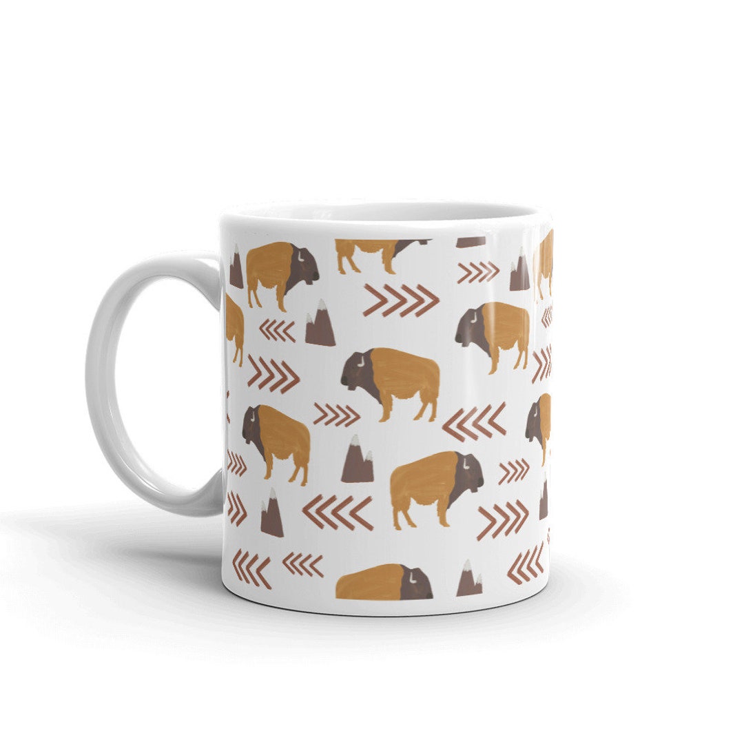 Bison Coffee Mug, Buffalo Mug, Buffalo Coffee Mug, Outdoorsy Mug ...
