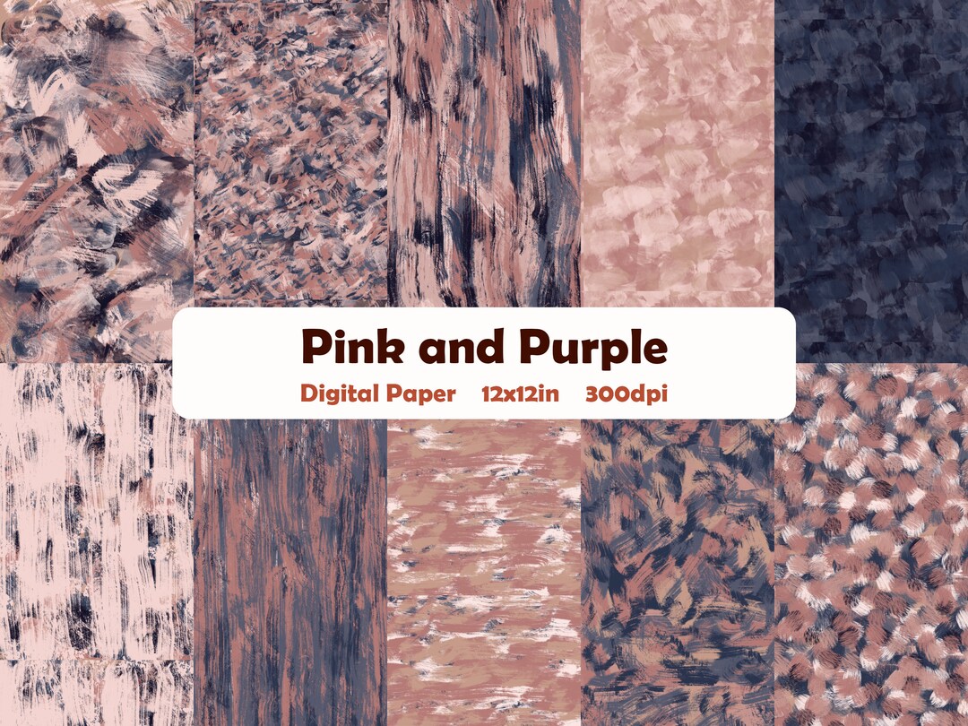 Pink and Purple Abstract Digital Paper, Pink and Purple Scrapbooking ...
