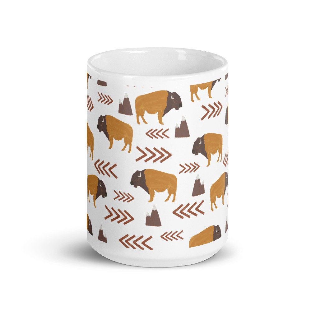 Bison Coffee Mug, Buffalo Mug, Buffalo Coffee Mug, Outdoorsy Mug ...