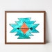 Digital Download Turquoise Tribal Design Art Print, Printable Tribal ...