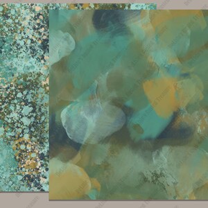 Blue Abstract 12x12 Inch Digital Paper, Abstract Painting Digital Paper ...