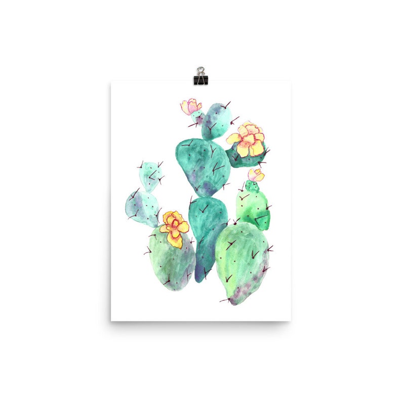 Cactus Watercolor Painting Poster | Etsy