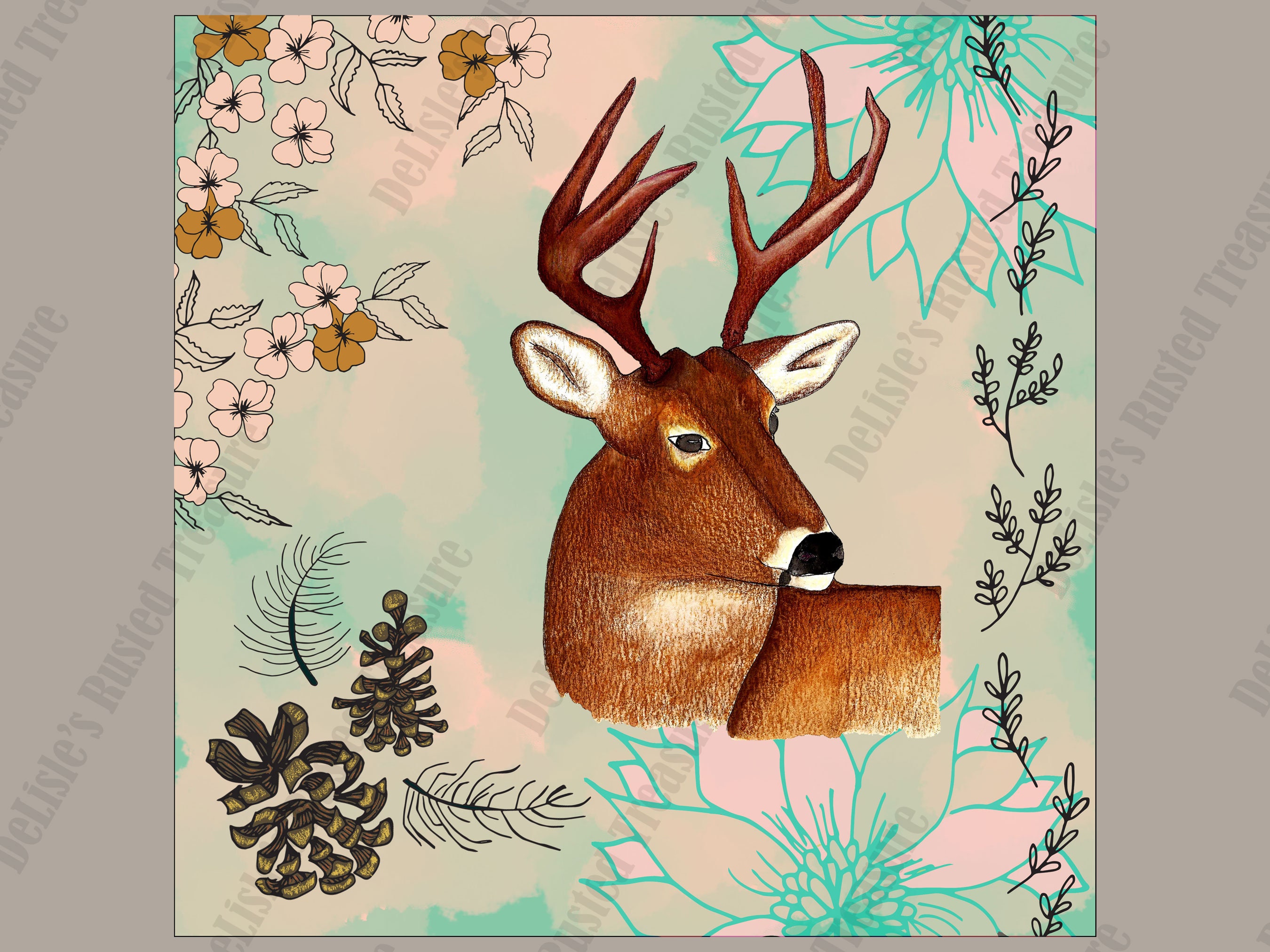 Woodland Digital Paper Bundle, Forest Animals Printables, Digital ...