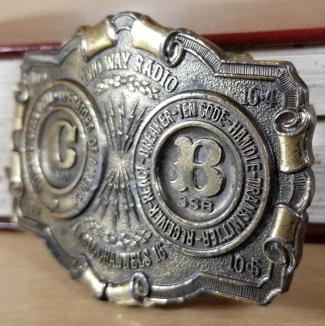 CB RADIO Belt Buckle-brass-freedom of Speech-lewis Buckles-vintage ...