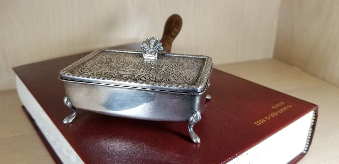 SILENT Butler-england-silver Plated-wood Handle-vintage British Serving ...