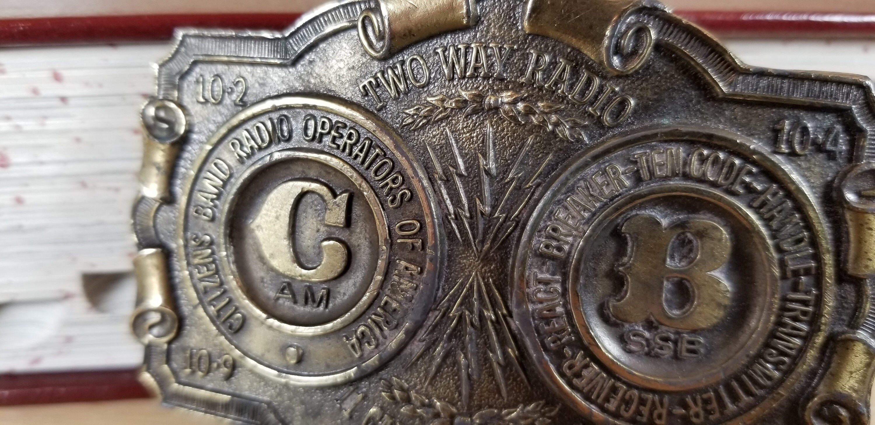 CB RADIO Belt Buckle-brass-freedom of Speech-lewis Buckles-vintage ...