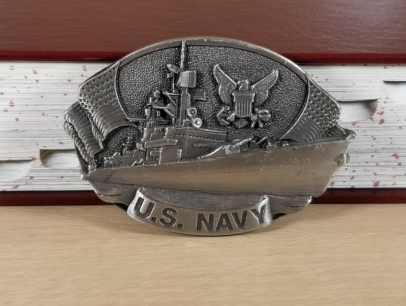 U.S. NAVY Buckle-vintage Military Ship-belt-bergamot Brass | Etsy