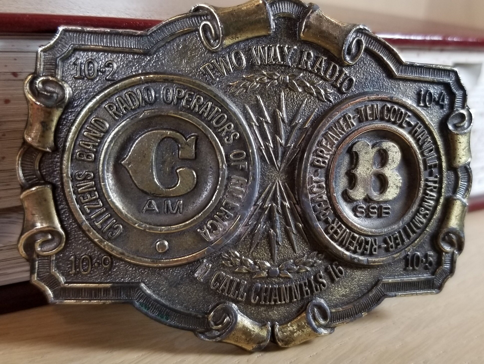 CB RADIO Belt Buckle-brass-freedom of Speech-lewis Buckles-vintage ...
