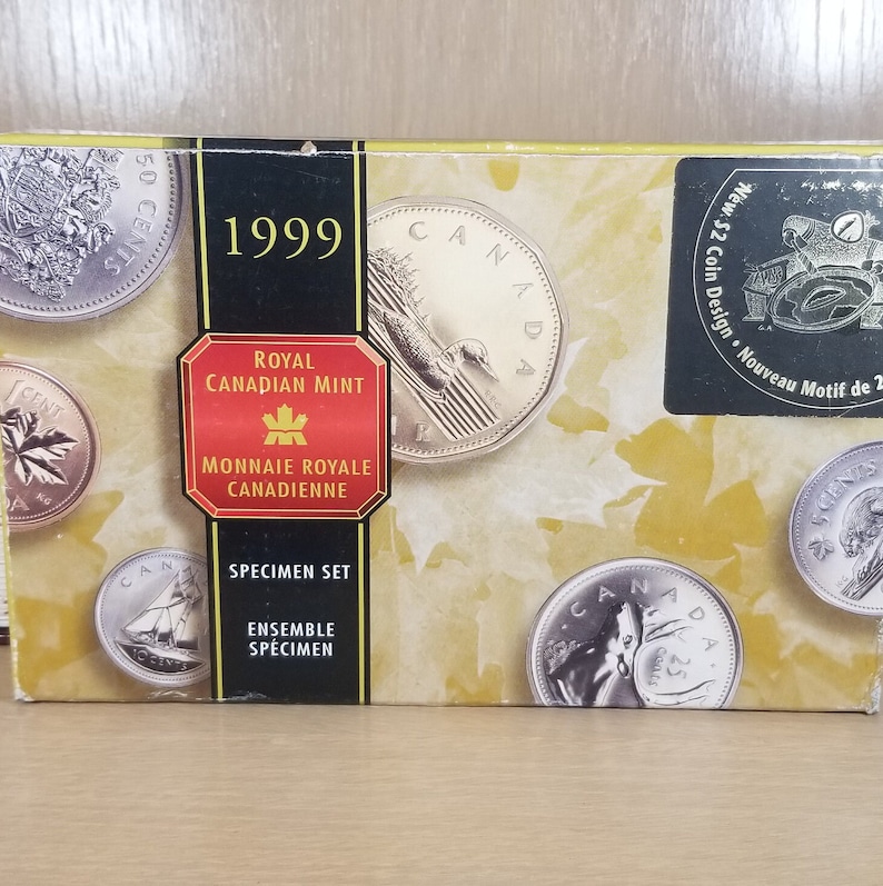 CANADA SPECIMEN Set-1999-vintage Coins-royal Canadian Mint-queen ...