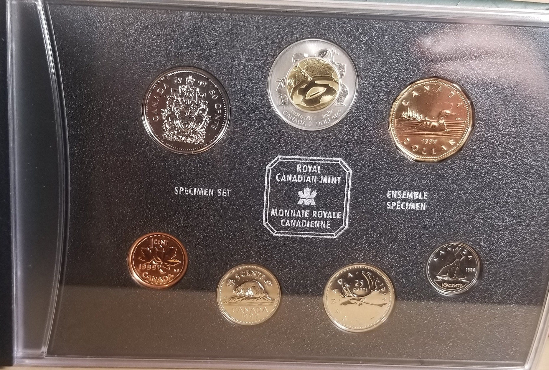 CANADA SPECIMEN Set-1999-vintage Coins-royal Canadian Mint-queen ...
