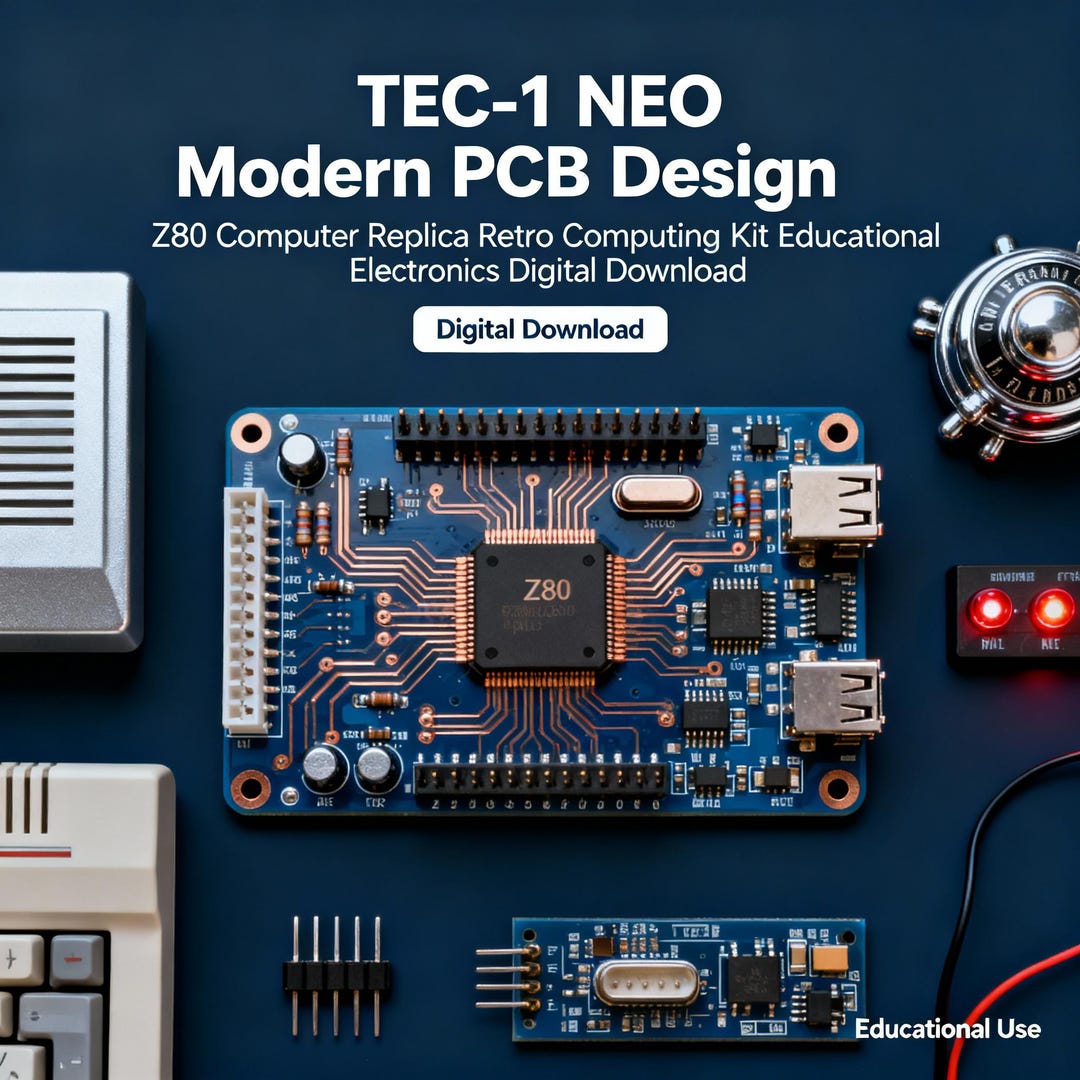 TEC-1 NEO Modern PCB Design | Z80 Computer Replica | Retro Computing Kit | Educational ...