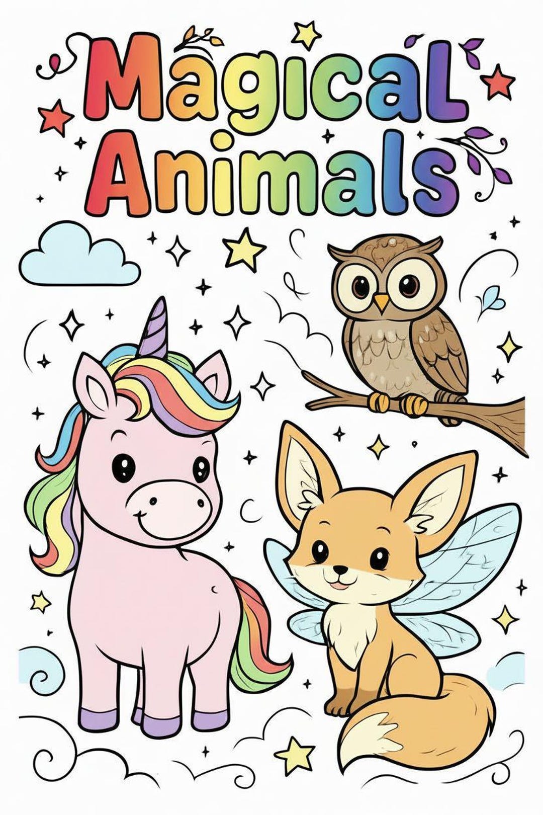 11 Magical Animals Coloring Pages | Coloring Pictures | Cute Magical ...