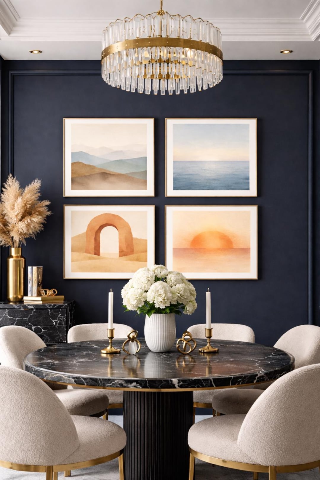 Nature Calm Wall Art Set of 4 Printable, Neutral Landscape Art ...