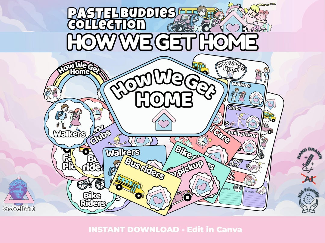 How We Get Home Poster | Visual Classroom Poster | Preschool ...