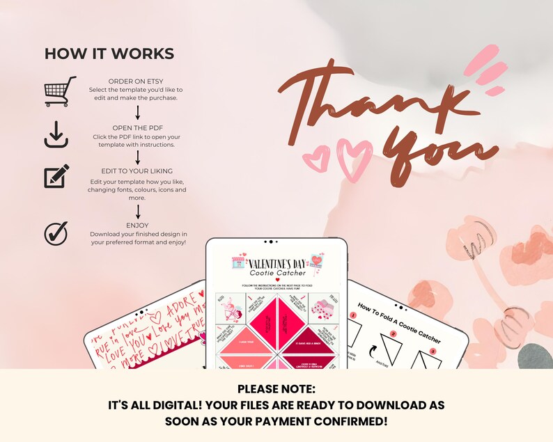Valentine Cootie Catcher Canva Template | Kids Joke Teller - Etsy