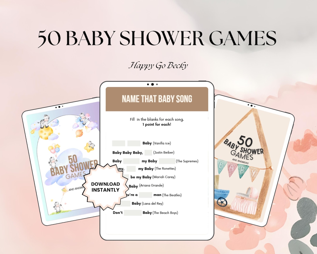 Baby Shower Games Bundle: 50+ Printable Party Activities - Etsy