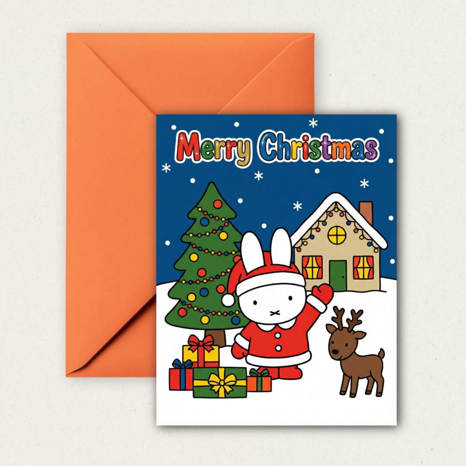 Miffy Christmas Card – Xmas Greeting Card - Etsy