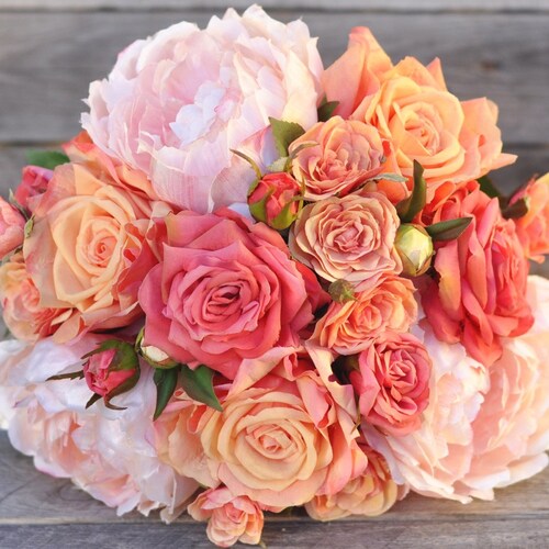 Real Touch Light Blush Roses Buds Silk Roses DIY Wedding - Etsy