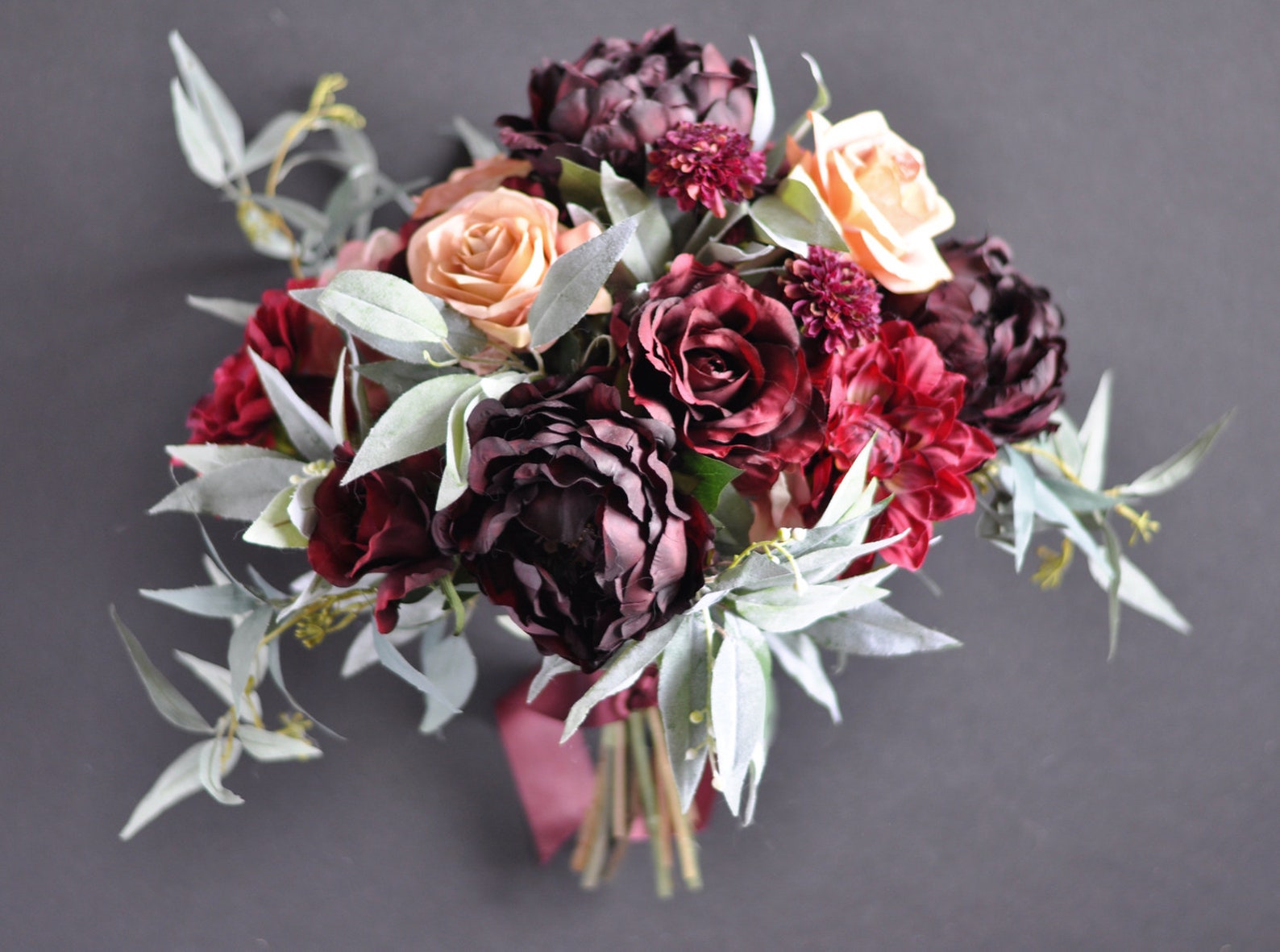 Burgundy Wedding Bouquet Wedding Flowers Bridal Flowers - Etsy