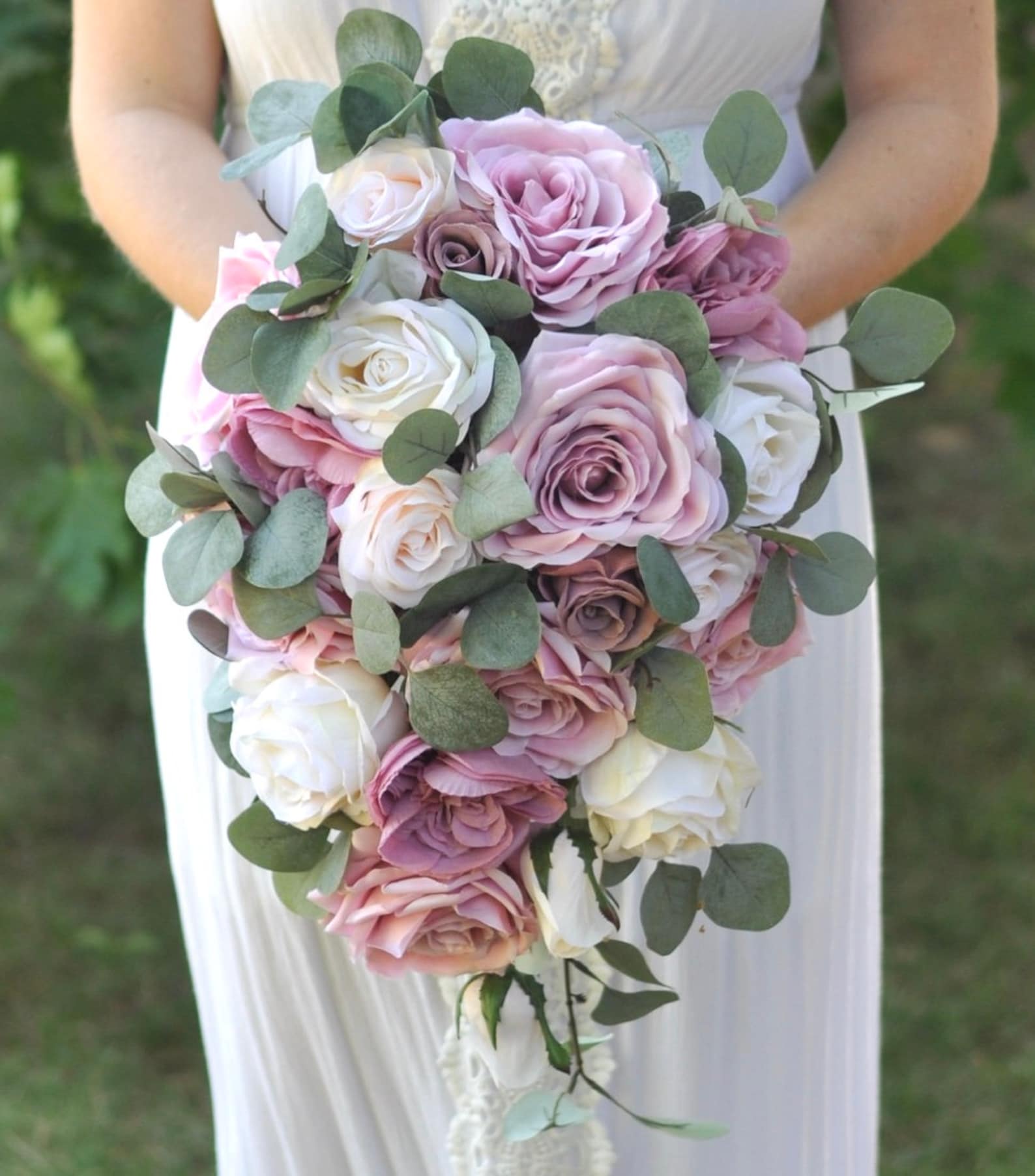 Mauve Wedding Bouquet Wedding Flowers Bridal Bouquet Boho | Etsy