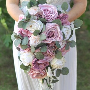 Mauve Wedding Bouquet, Wedding Flowers, Bridal Bouquet, Boho ...