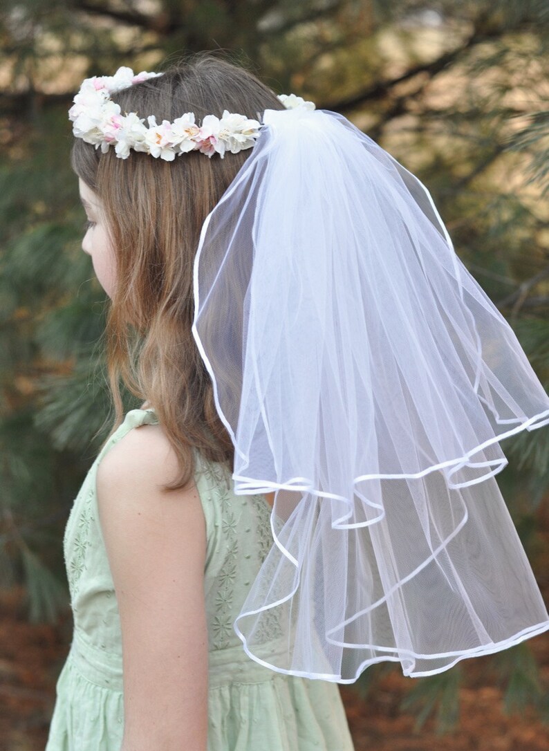 First Communion Headpiece First Communion Flower Crown White | Etsy