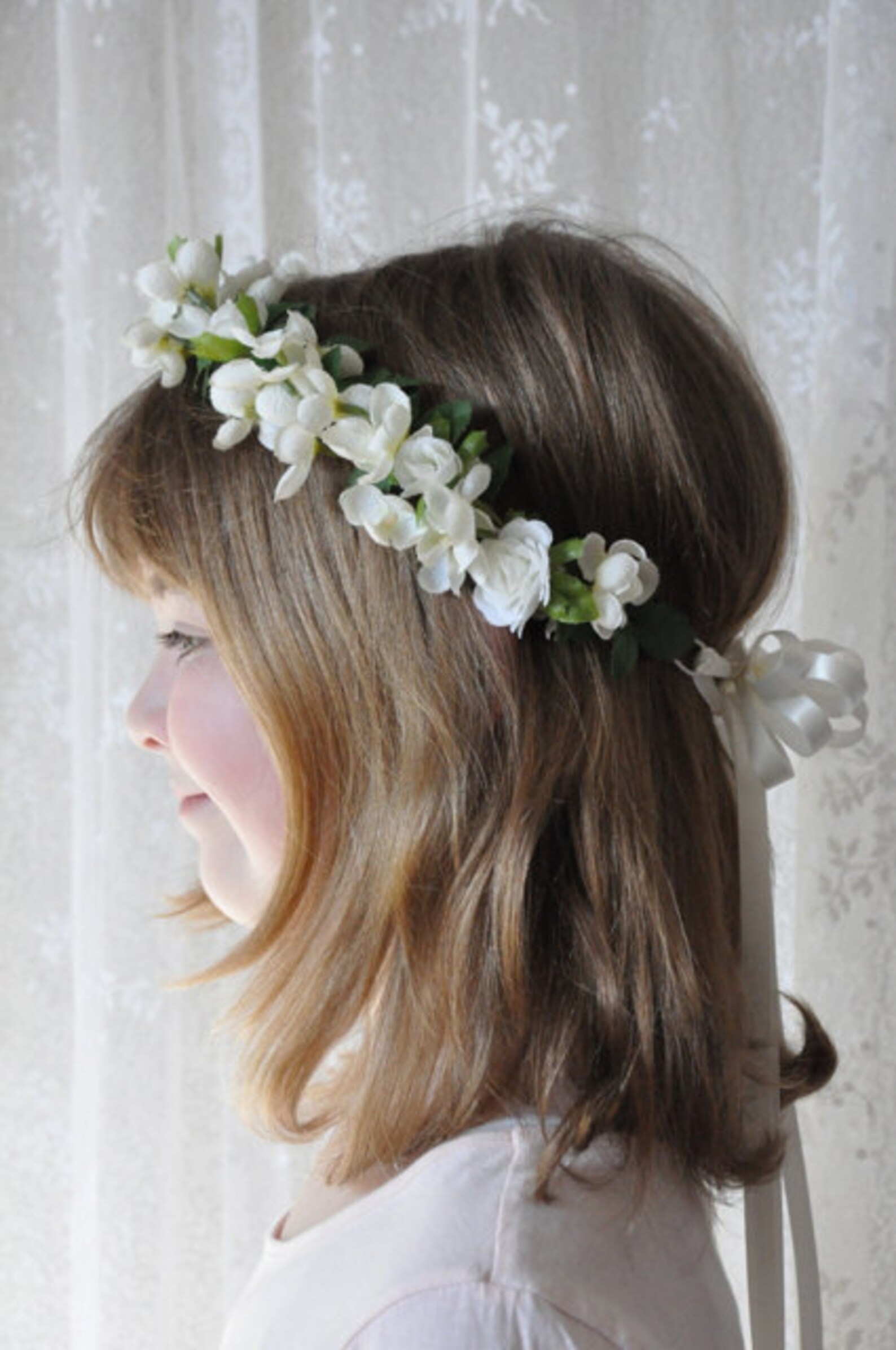 First Communion Headpiece First Communion Flower Crown White - Etsy