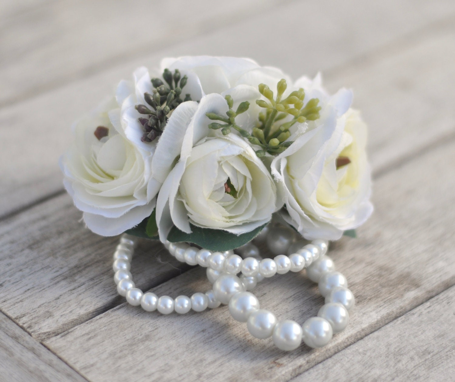 Wristbands For Events 10 Pack Elastic Pearl Wrist Corsage Bands - DIY ...