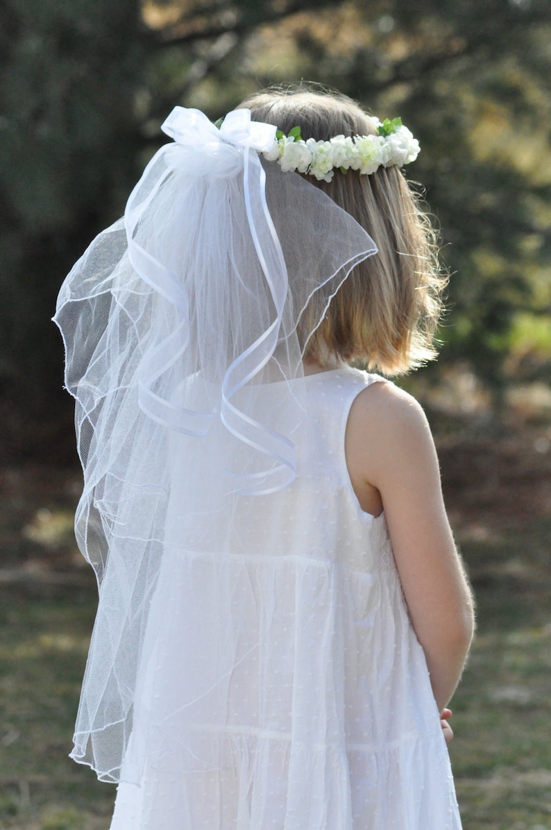 First Communion Headpiece First Communion Flower Crown White | Etsy