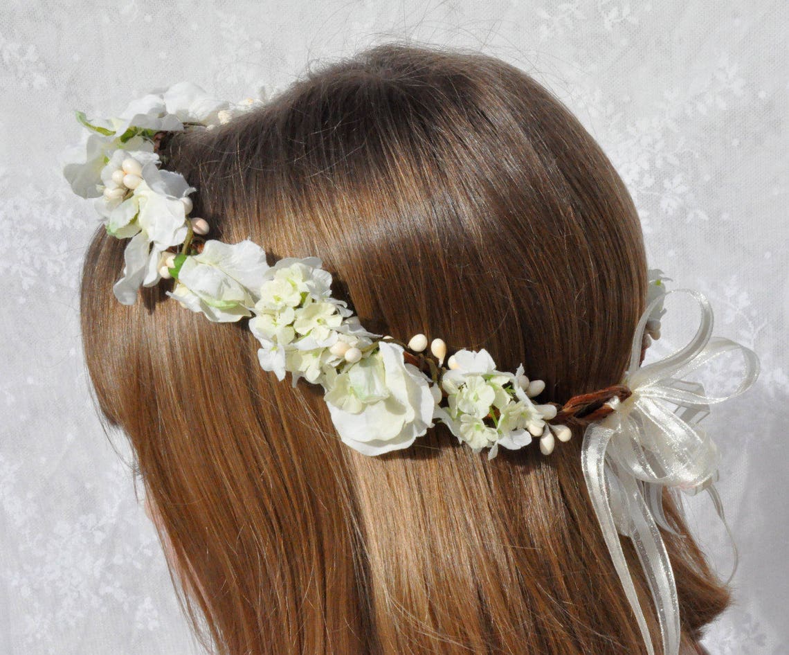 First Communion Headpiece First Communion Flower Crown White - Etsy