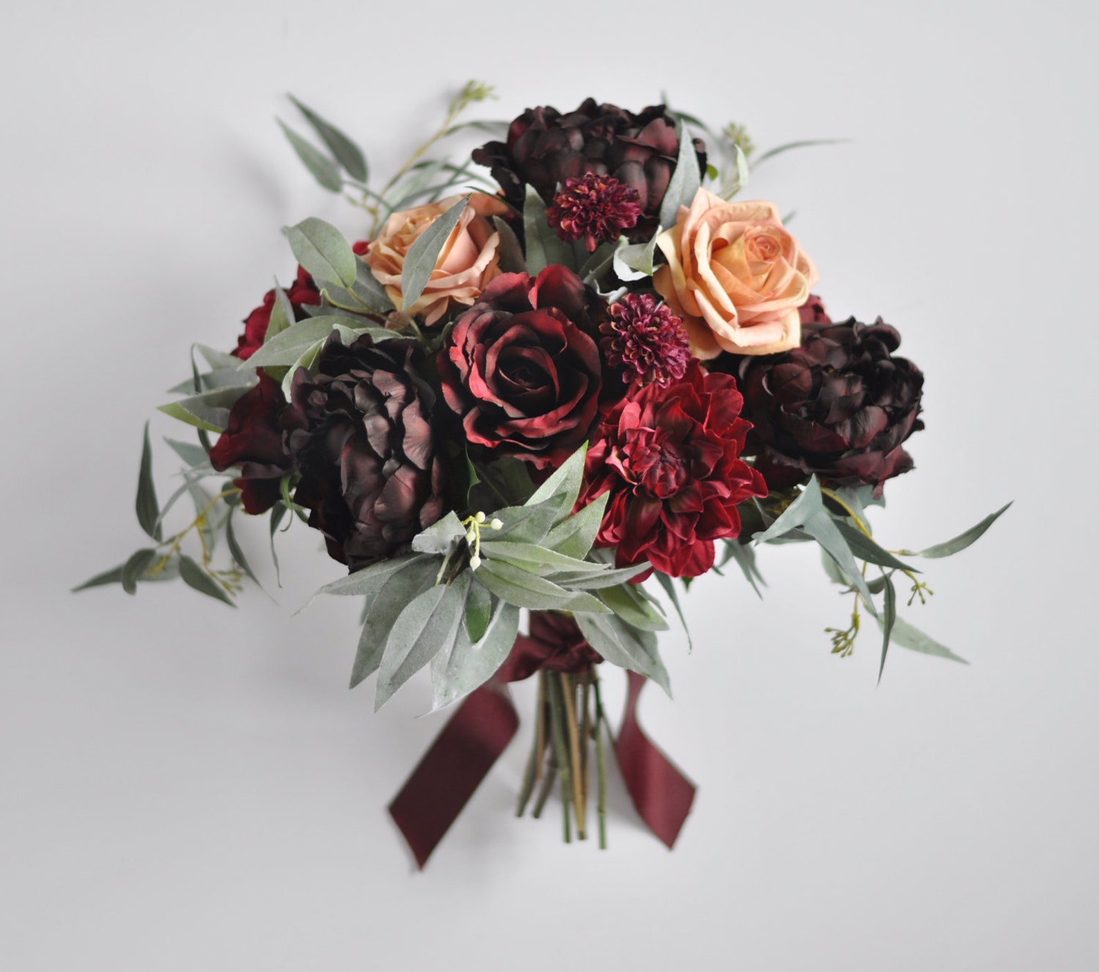 Burgundy Wedding Bouquet Wedding Flowers Bridal Flowers - Etsy