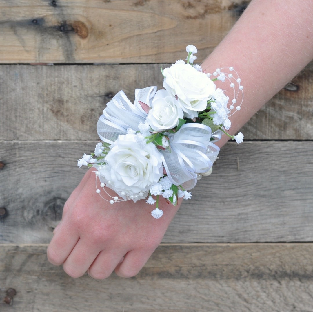 Rose Corsage, Wedding Flowers, Wedding Corsage, Prom Corsage, Wrist ...