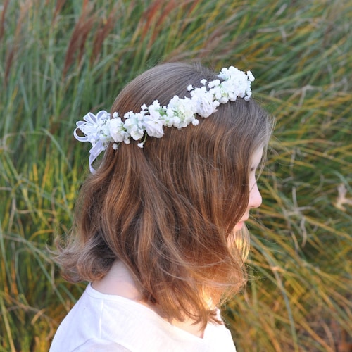 First Communion Headpiece. First Communion Flower Headband - Etsy