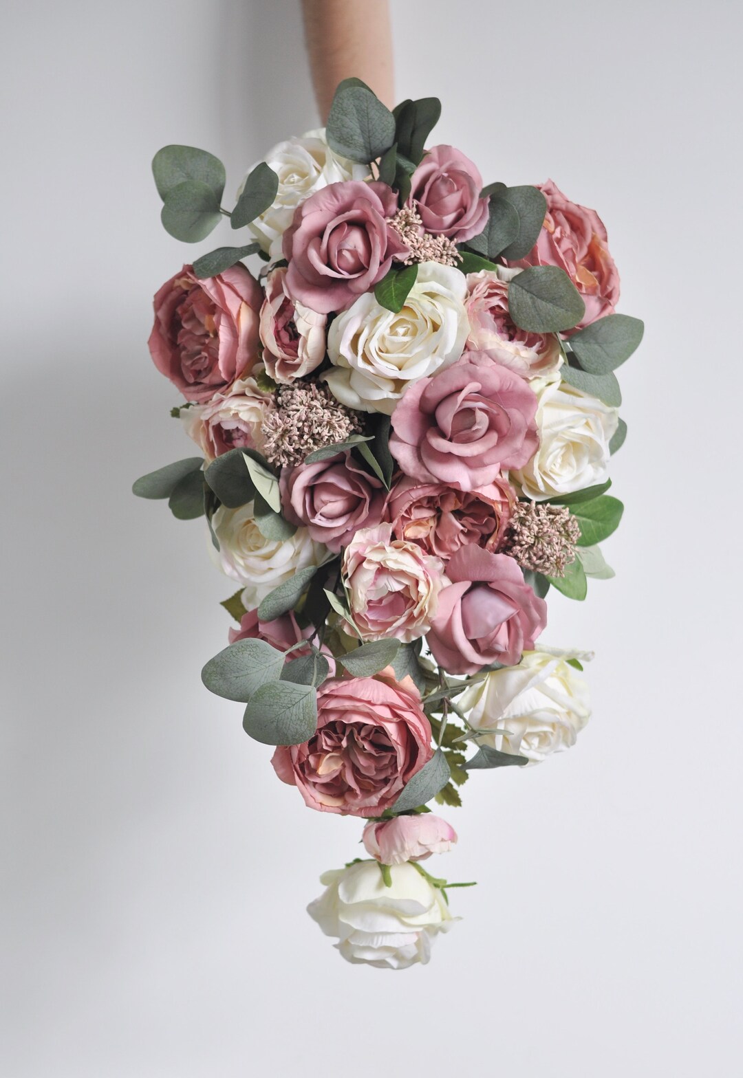 Mauve Wedding Bouquet, Wedding Flowers, Bridal Bouquet, Cascade Bouquet ...