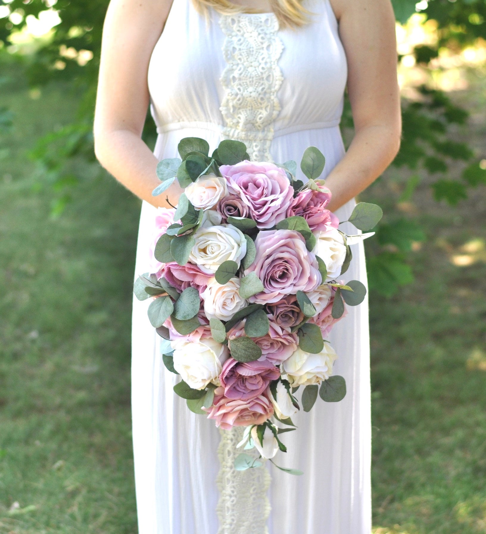 Mauve Wedding Bouquet Wedding Flowers Bridal Bouquet Boho | Etsy