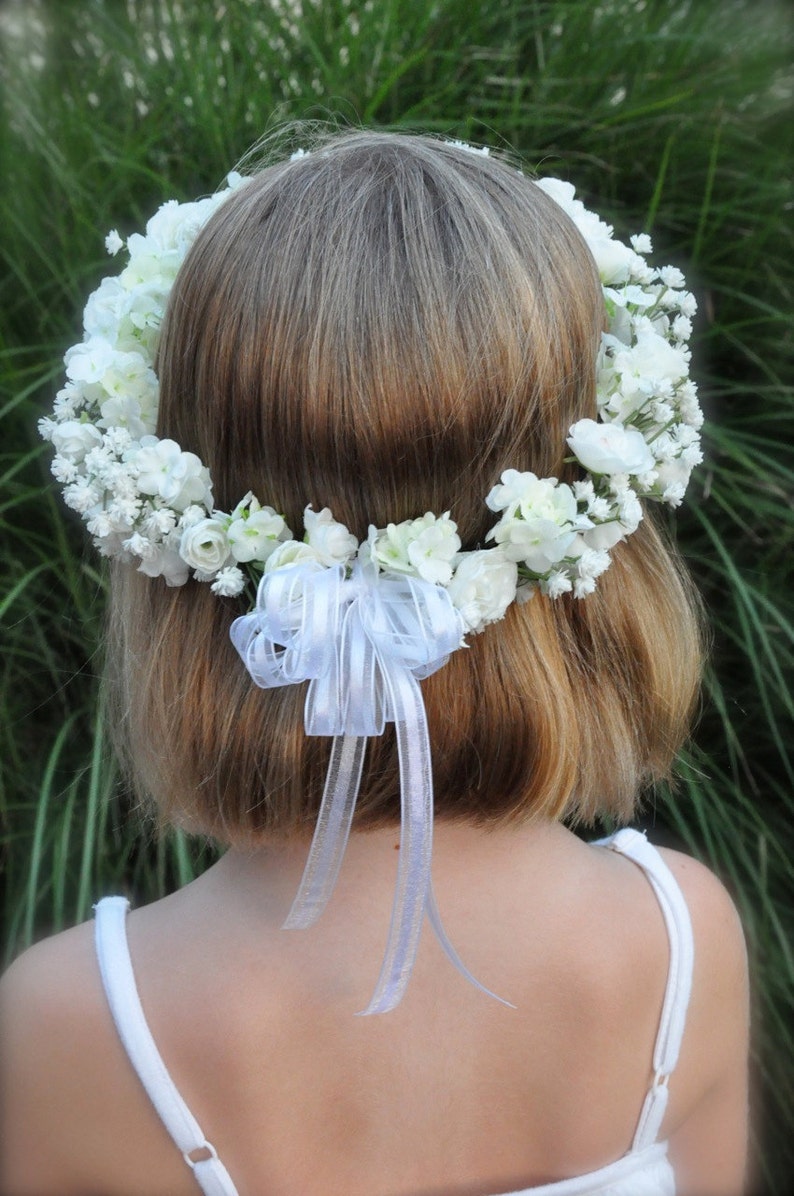 First Communion Headpiece, First Communion Flower Crown, White Flower ...