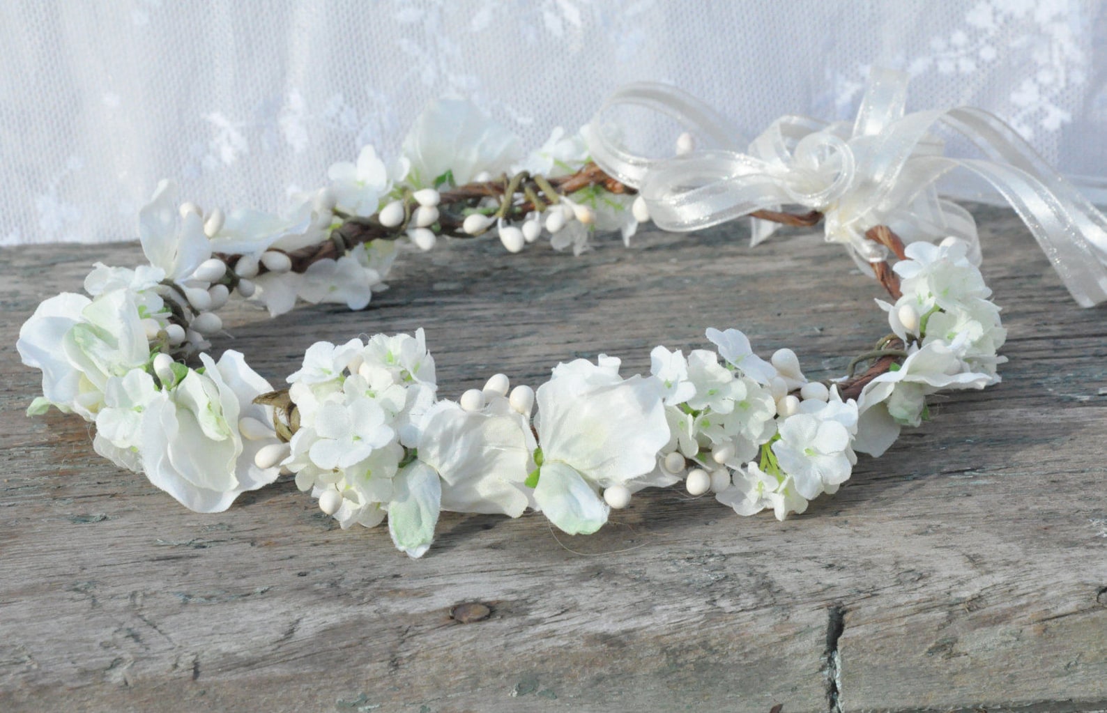 First Communion Headpiece First Communion Flower Crown White - Etsy