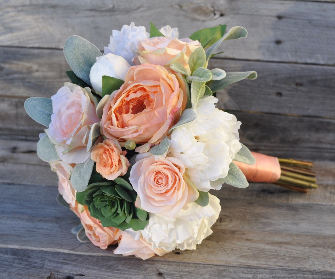 Coral Bridal Bouquet Bridal Bouquet Succulent Silk Flower Bouquet Artificial Flower Bouquet Wedding Flowers Silk Flowers Coral Flower Etsy Ireland