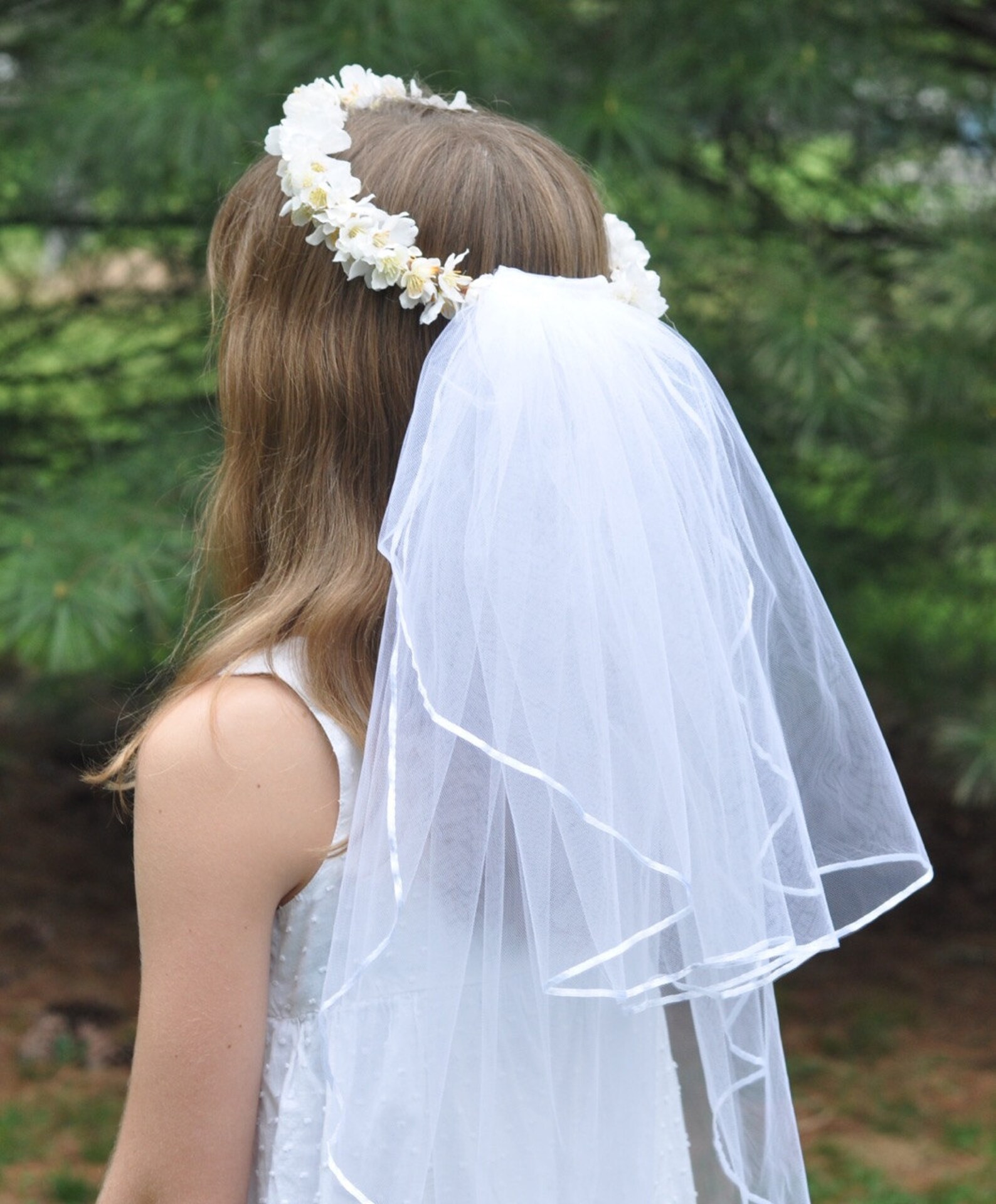 First Communion Headpiece First Communion Flower Crown White - Etsy