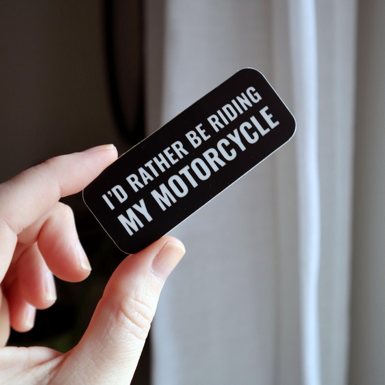 I'd Rather Be Riding Sticker — Motorcycle Vinyl Decal, Biker Gift, Moto ...