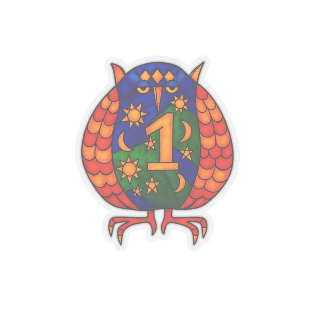 Celestial Owl Number 1 Sticker | Kiss-cut Sticker - Etsy
